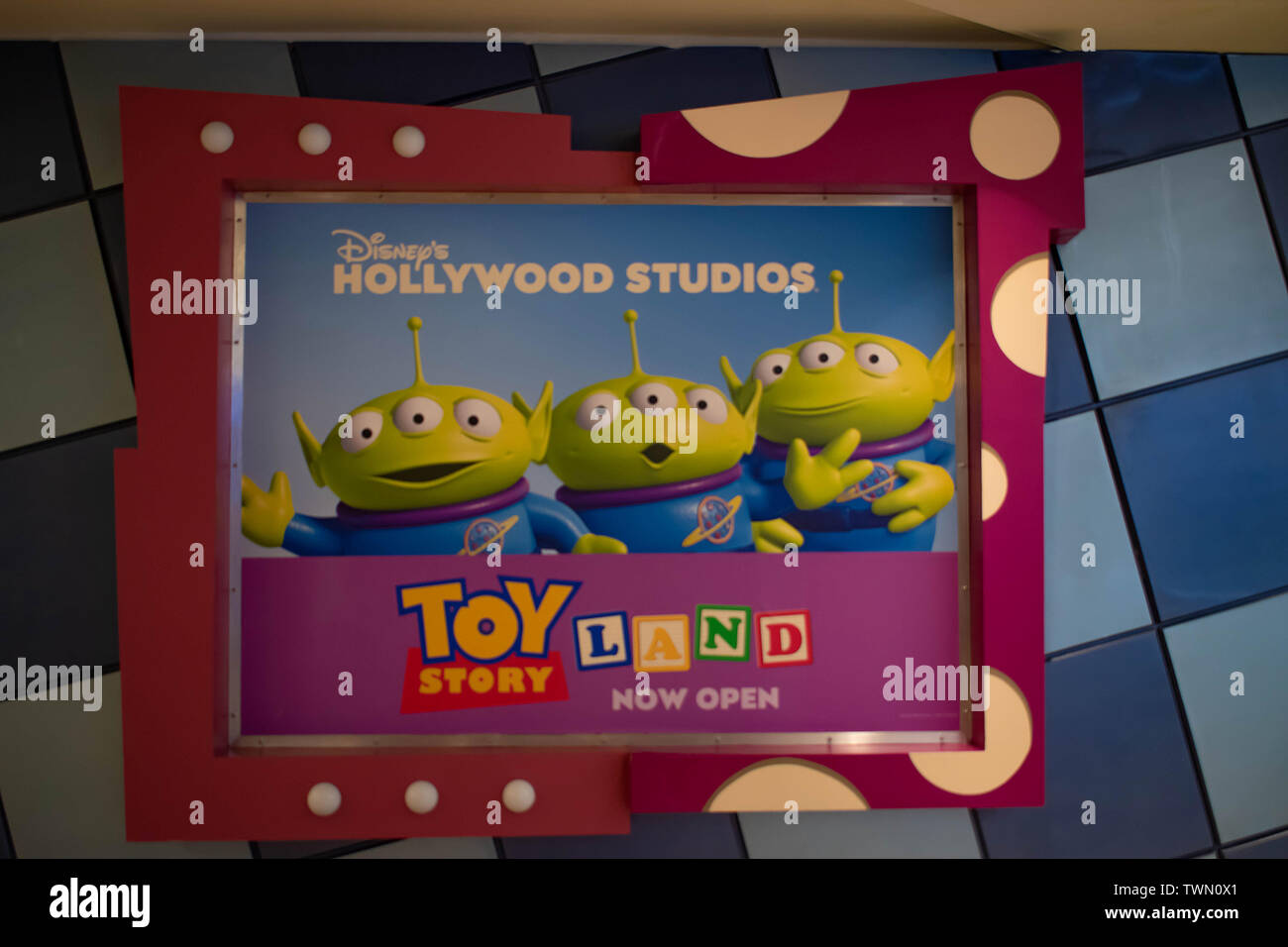 Orlando, Florida. June 06, 2019. Toy Story Land sign at Orlando ...