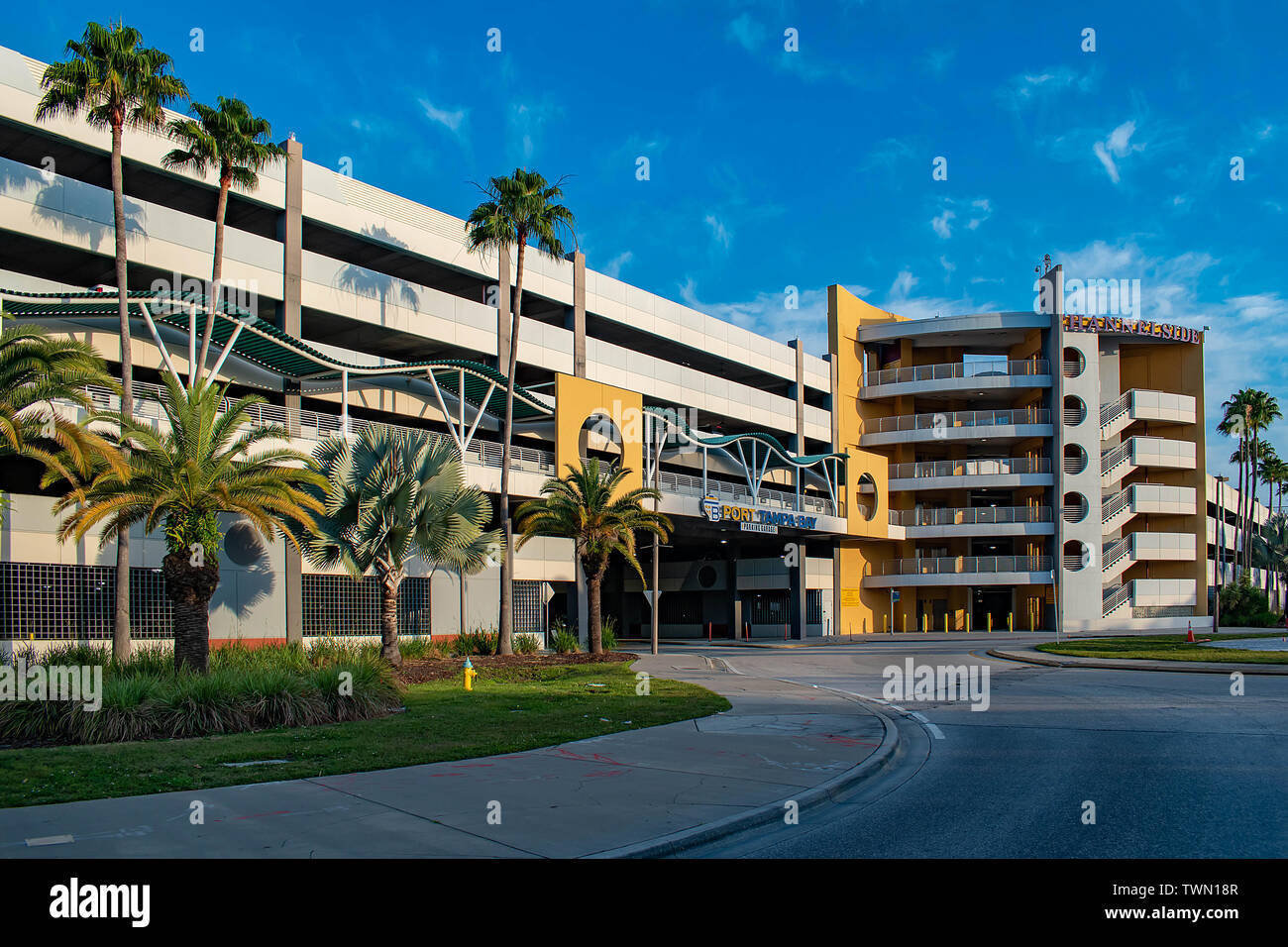 Tampa Bay, Florida. April 28, 2019 . Port Tampa Bay Parking in ...