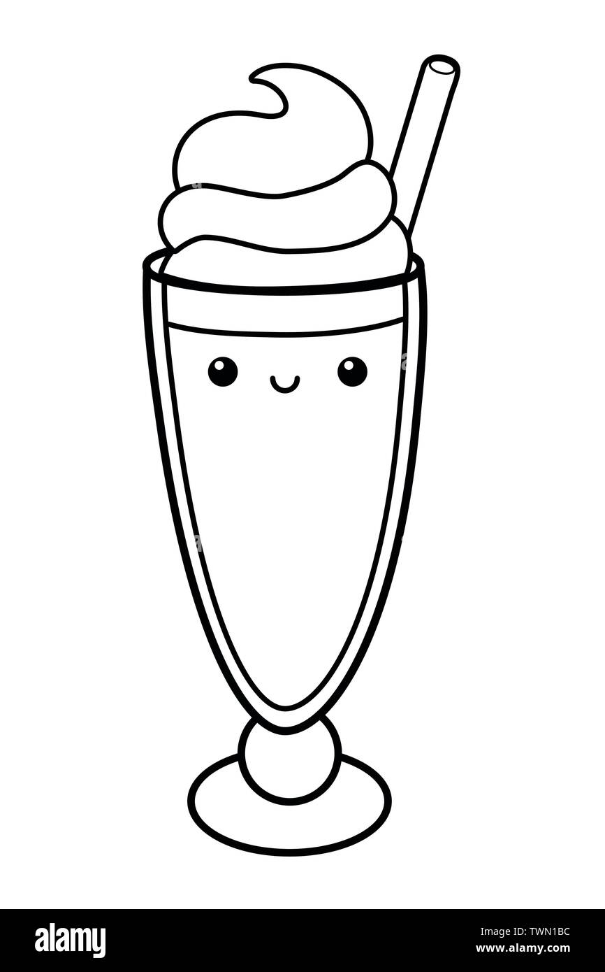 Sweet milkshake design, dessert food delicious sugar snack and tasty ...