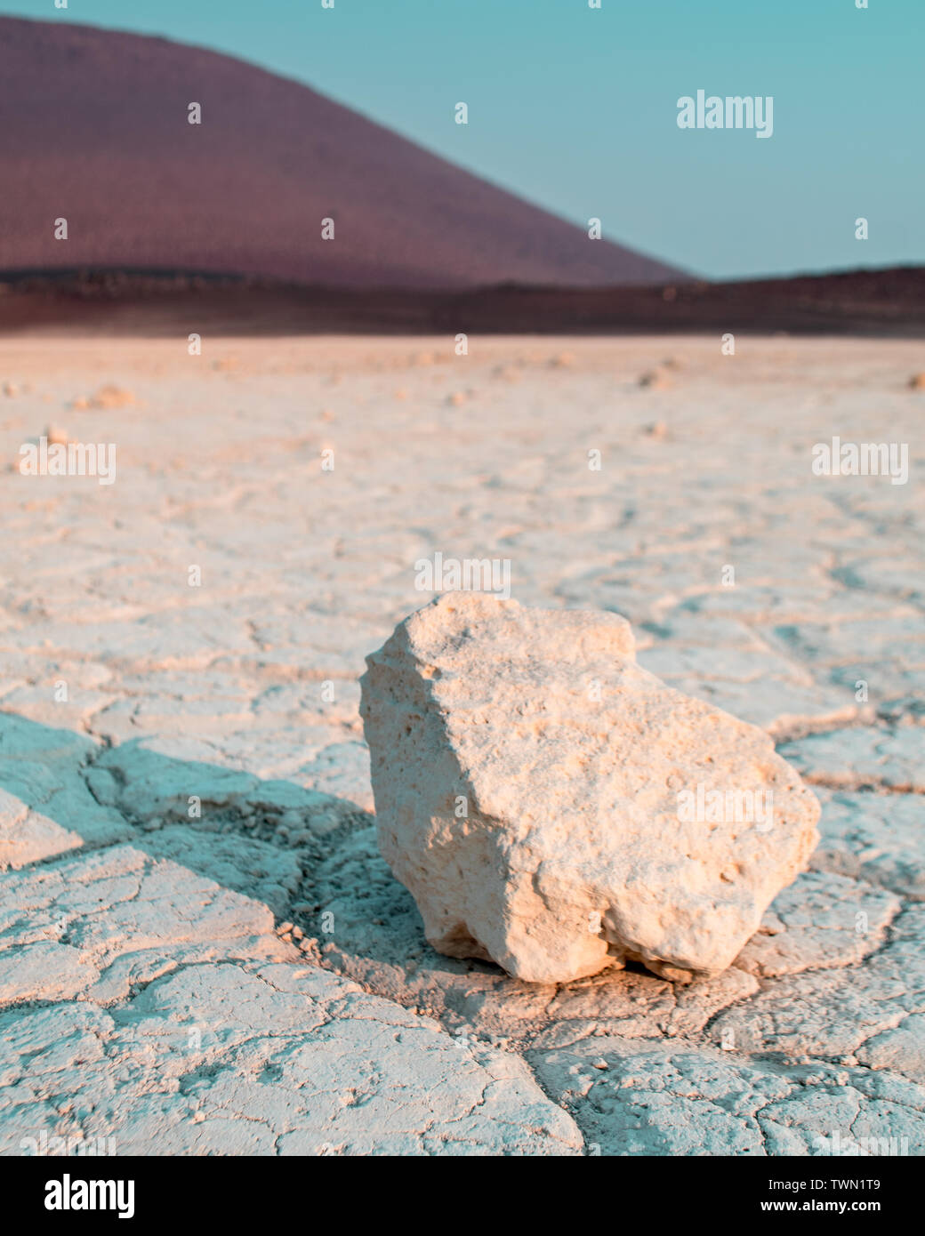Dry lake Fossil Falls, California United States Stock Photo - Alamy