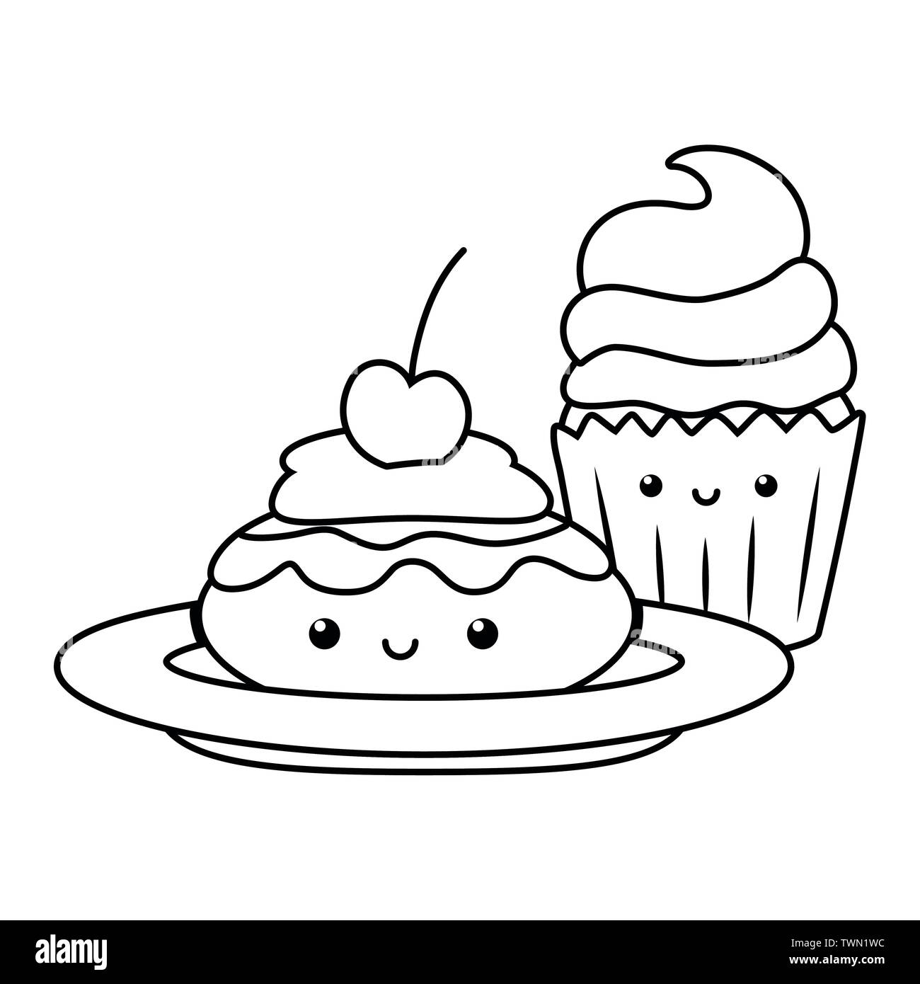 Sweet food design, dessert food delicious sugar snack and tasty theme ...