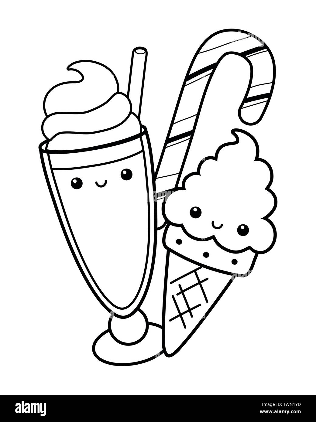 Sweet food design, dessert food delicious sugar snack and tasty theme ...