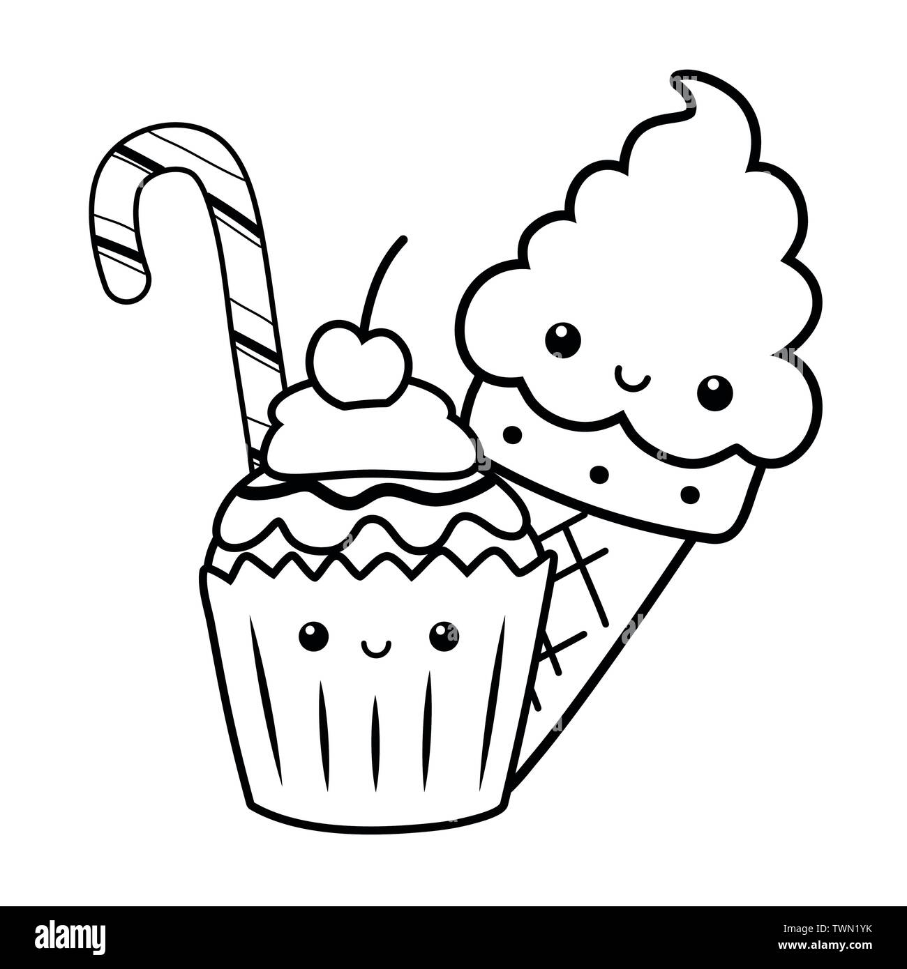 Sweet food design, dessert food delicious sugar snack and tasty theme ...