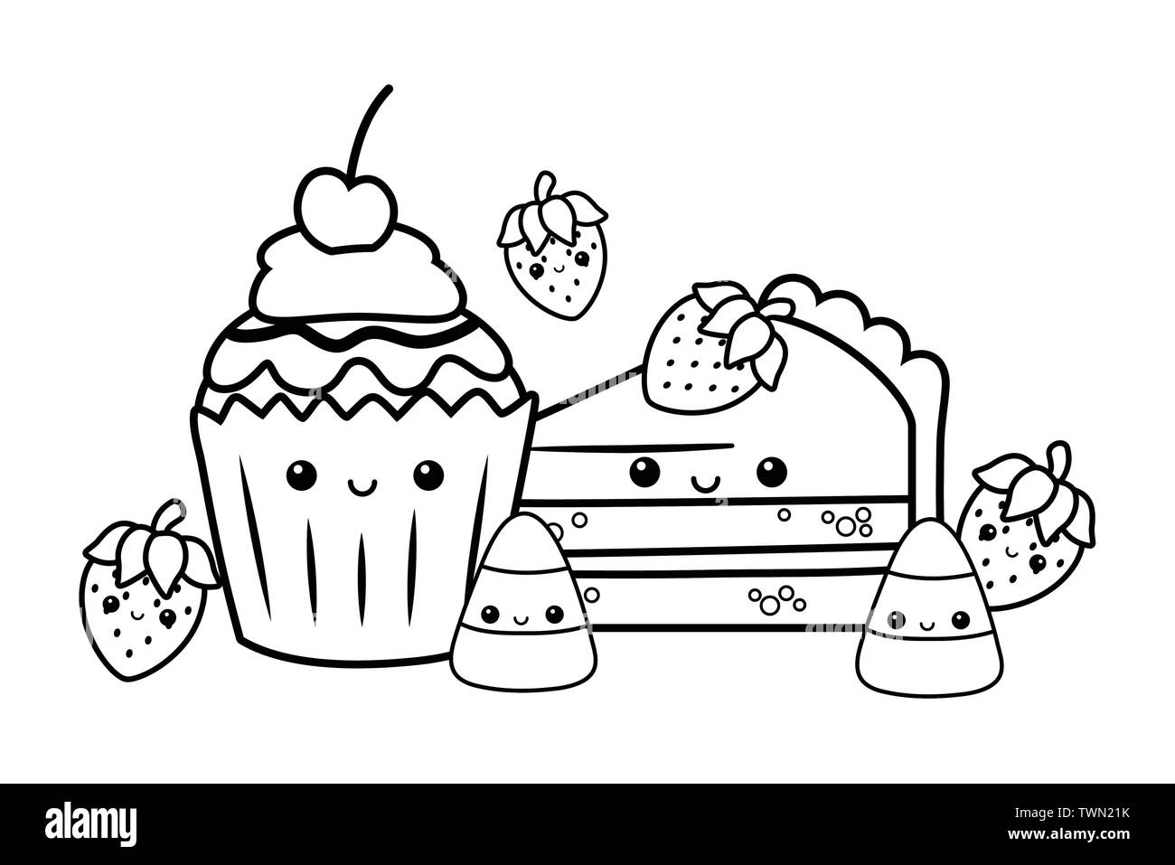 Sweet food design, dessert food delicious sugar snack and tasty theme ...