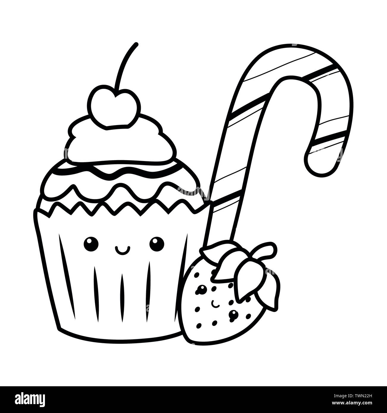 Sweet food design, dessert food delicious sugar snack and tasty theme ...