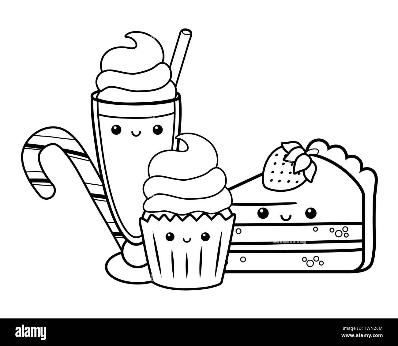 Sweet food design, dessert food delicious sugar snack and tasty theme ...