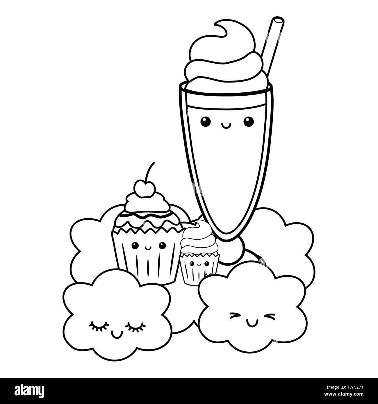 Sweet food design, dessert food delicious sugar snack and tasty theme ...