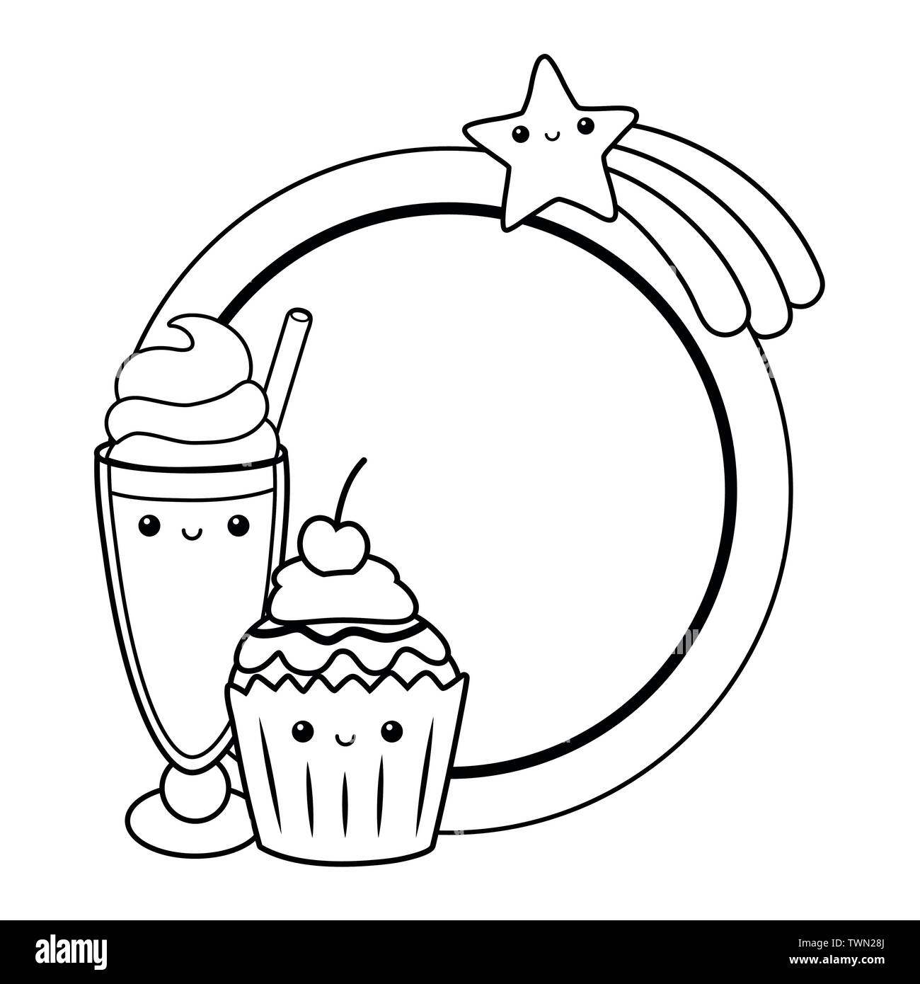 Sweet food design, dessert food delicious sugar snack and tasty theme ...