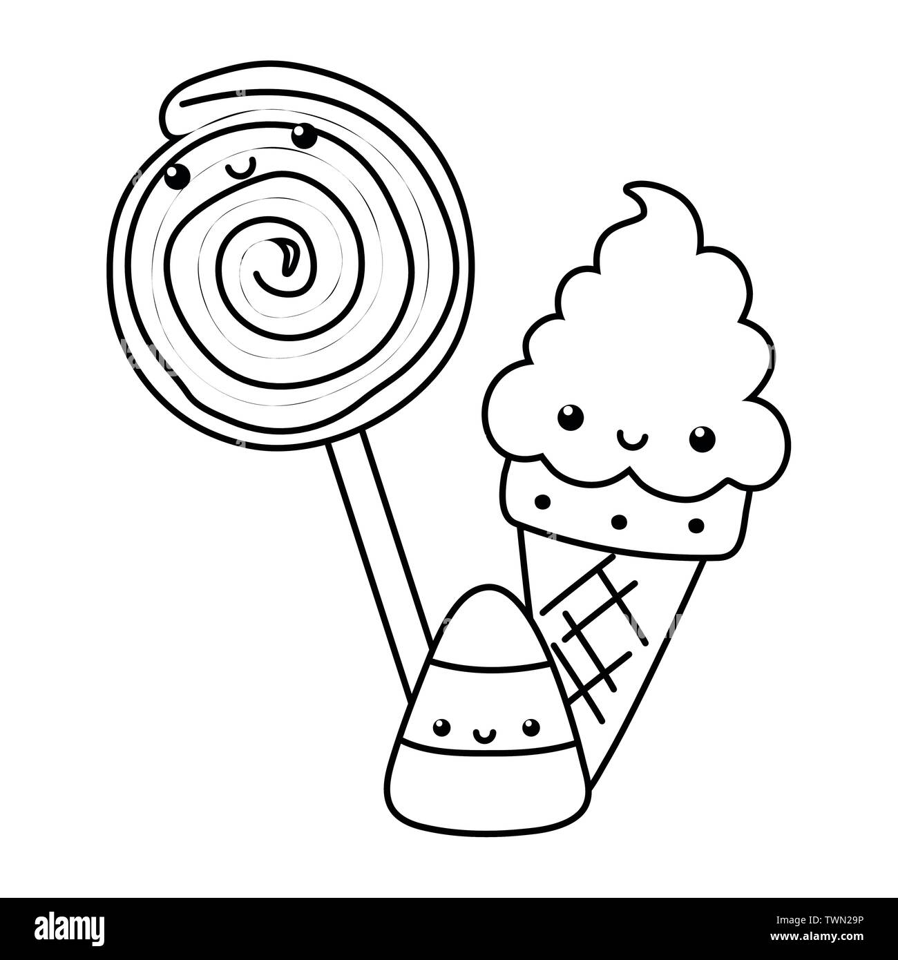 Sweet food design, dessert food delicious sugar snack and tasty theme ...