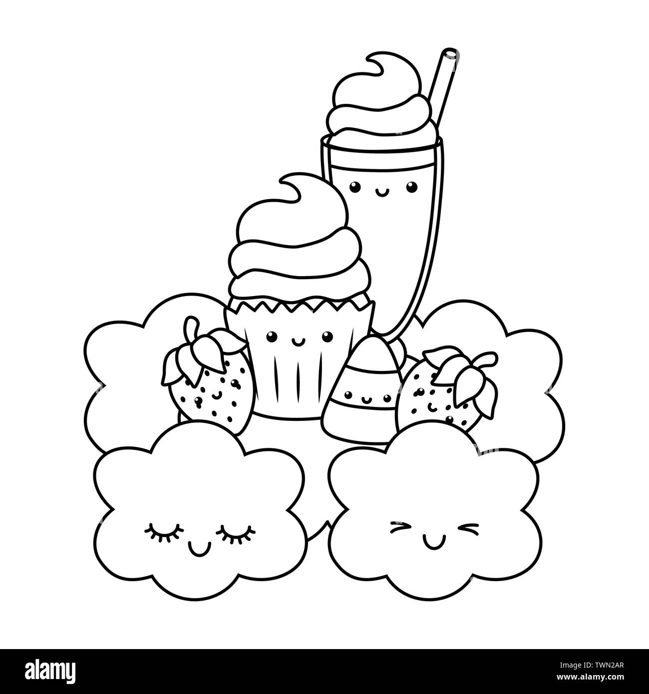 Sweet food design, dessert food delicious sugar snack and tasty theme ...
