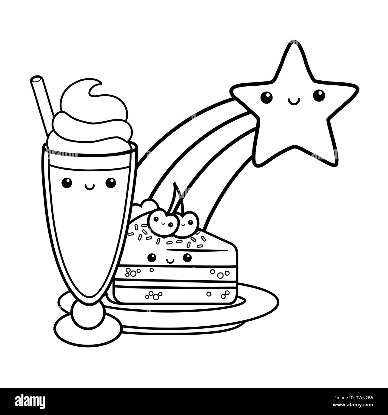 Sweet food design, dessert food delicious sugar snack and tasty theme ...