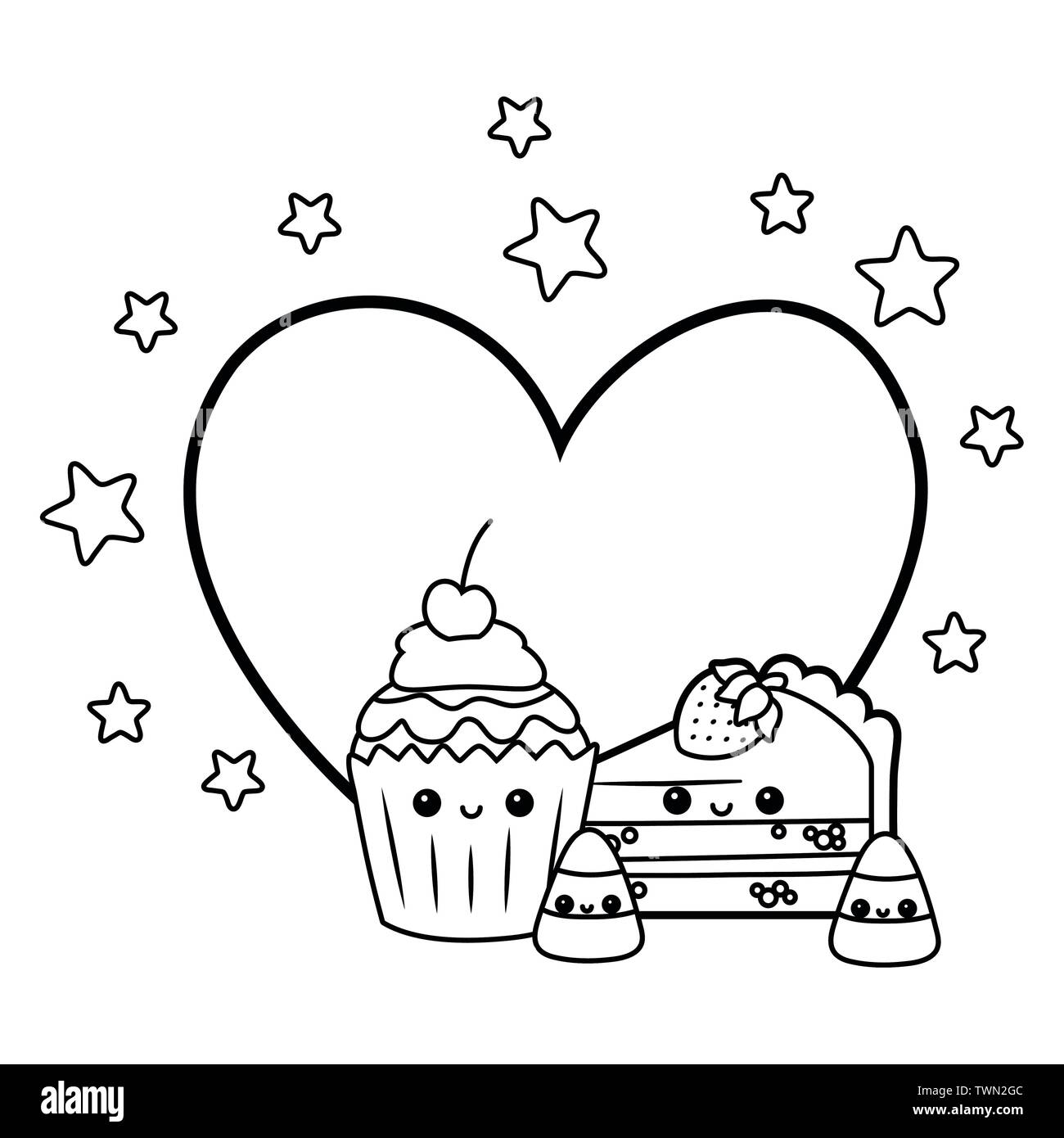 Sweet food design, dessert food delicious sugar snack and tasty theme ...