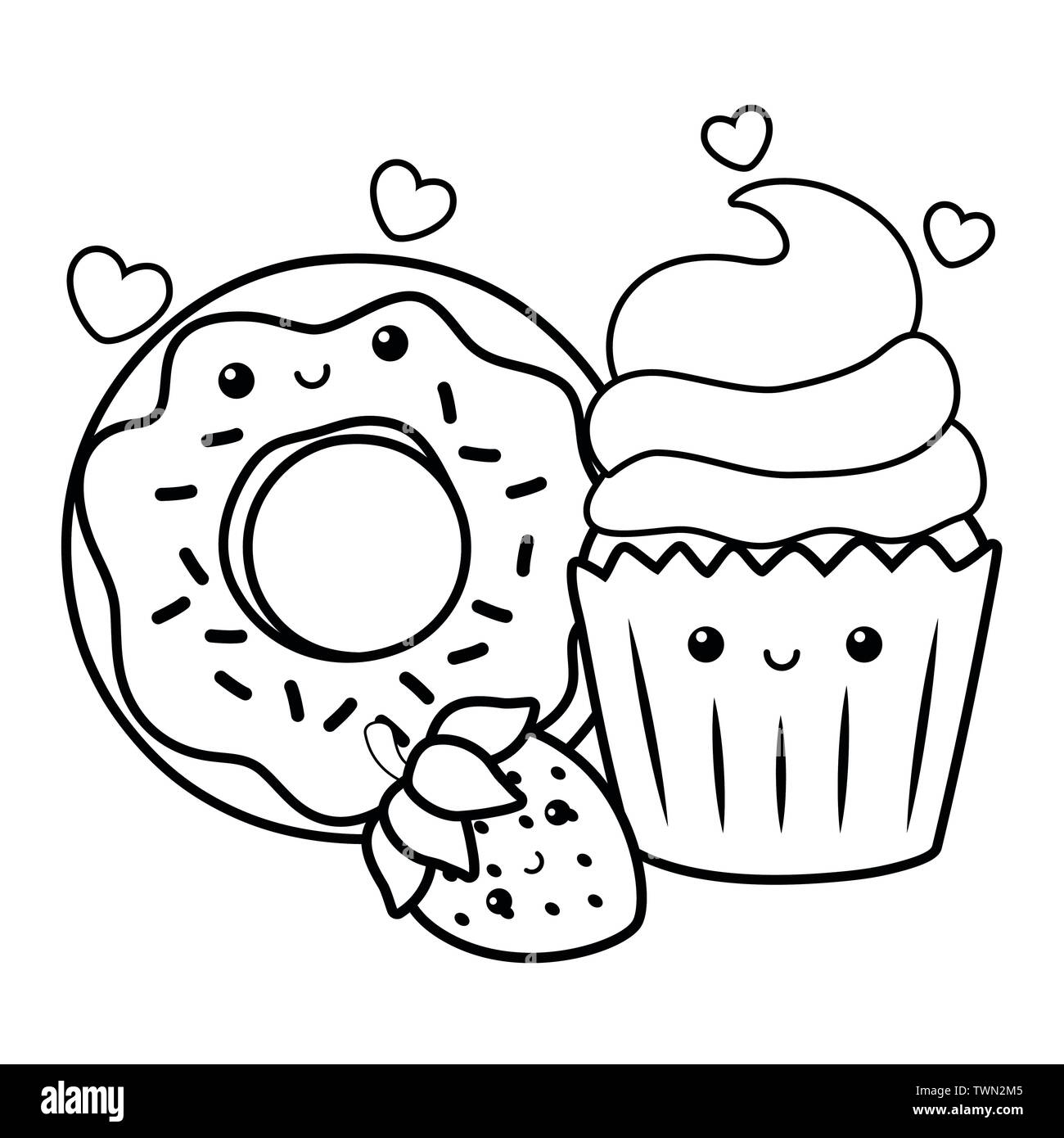 Sweet food design, dessert food delicious sugar snack and tasty theme ...