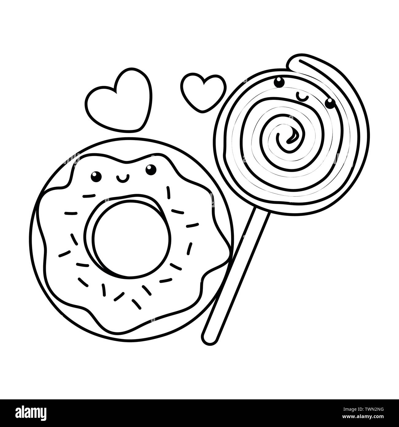 Sweet food design, dessert food delicious sugar snack and tasty theme ...