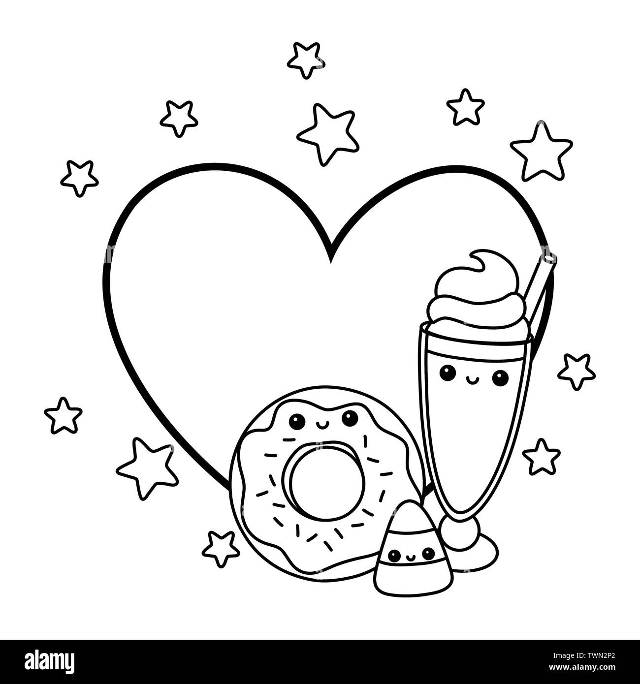 Sweet food design, dessert food delicious sugar snack and tasty theme ...