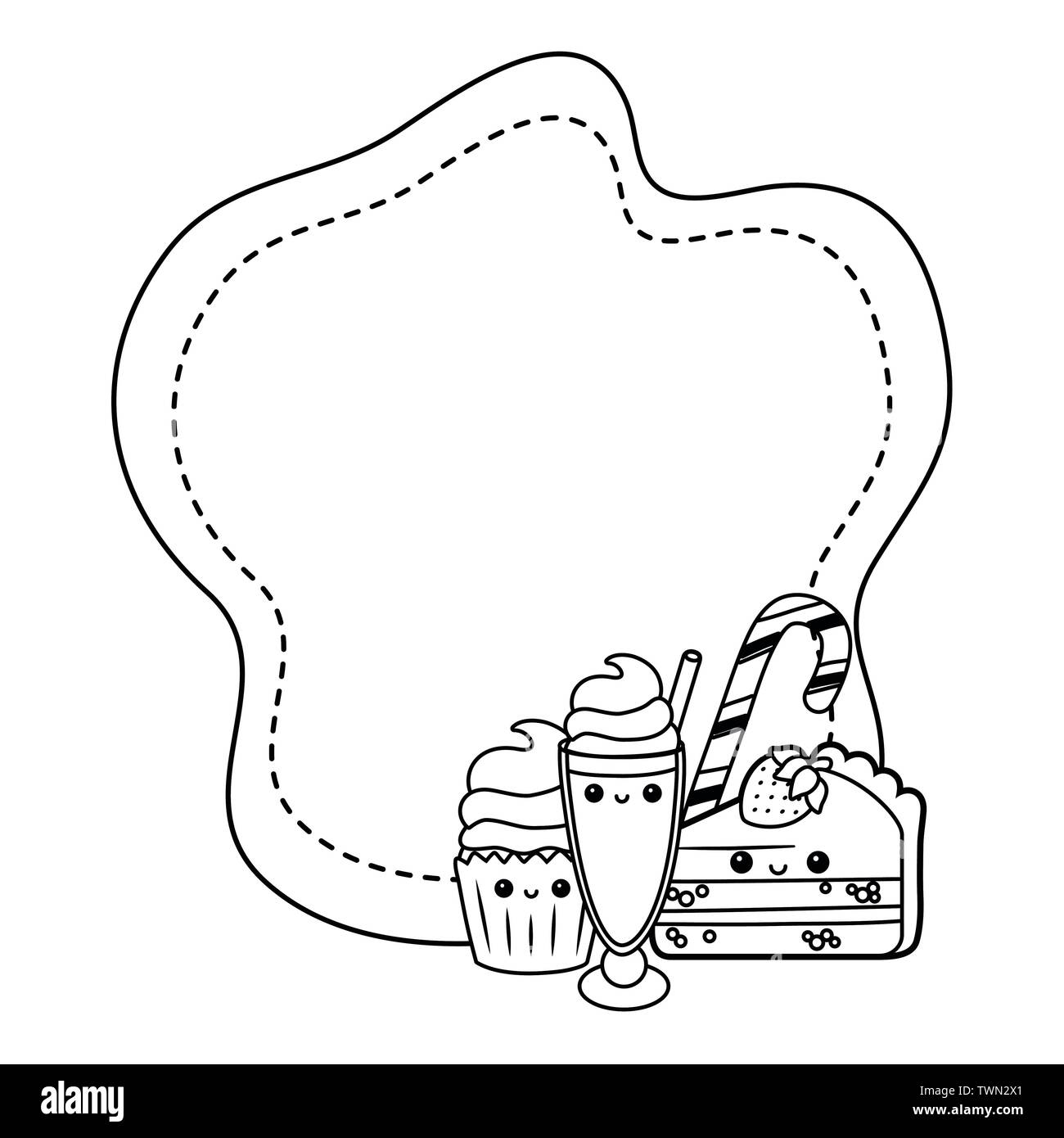 Sweet food design, dessert food delicious sugar snack and tasty theme ...