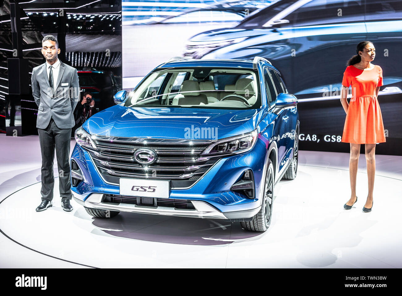 Paris, France, October 02, 2018: GAC Motor GS5 270 T at Mondial Paris ...