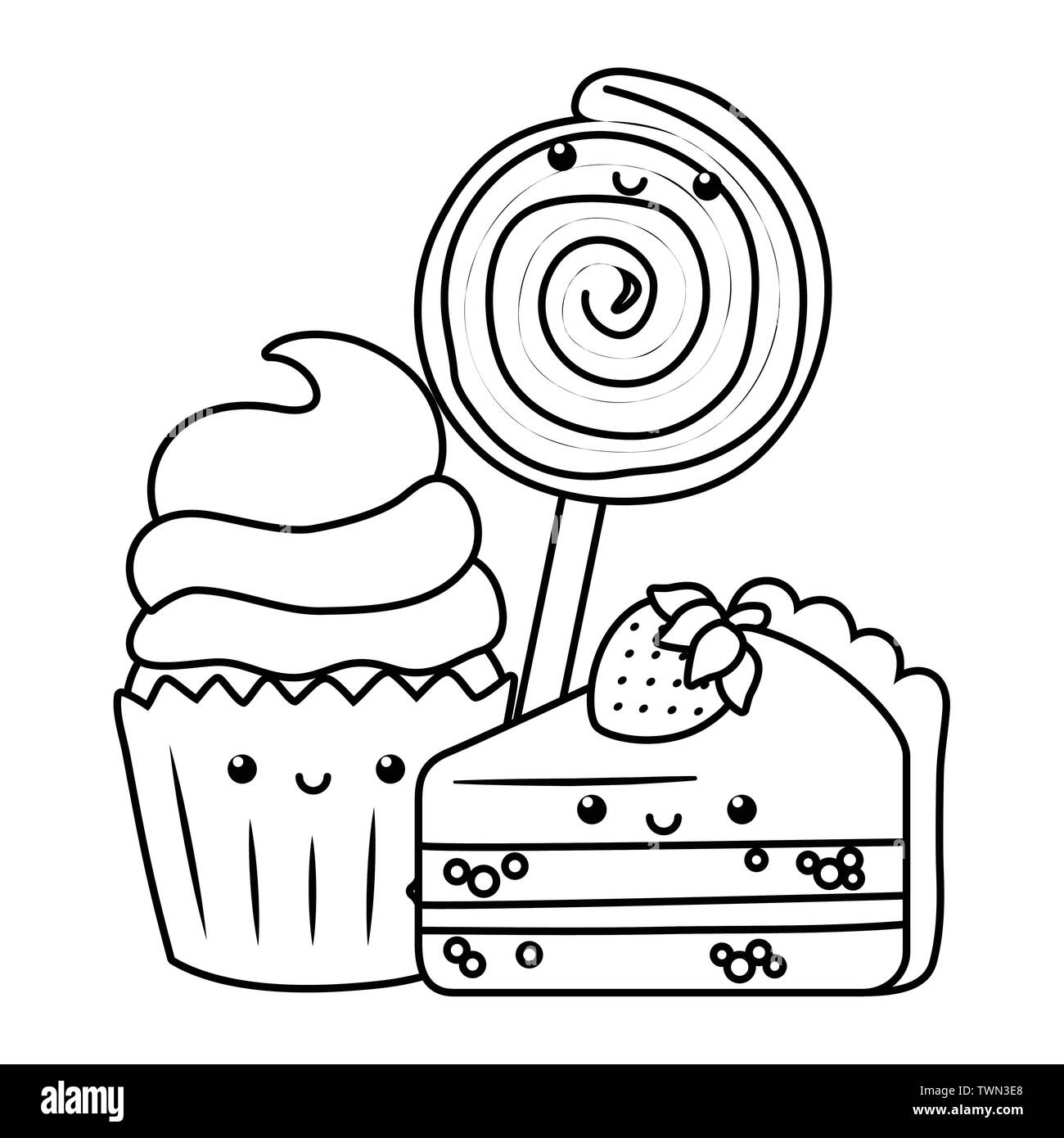 Sweet food design, dessert food delicious sugar snack and tasty theme ...