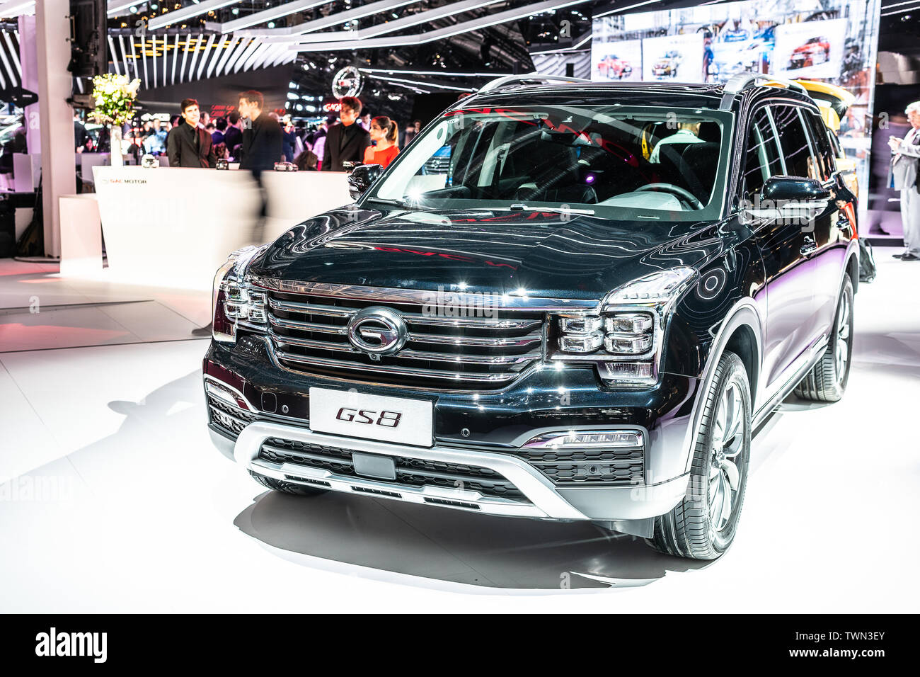 Paris, France, October 02, 2018: GAC Motor GS8 at Mondial Paris Motor ...