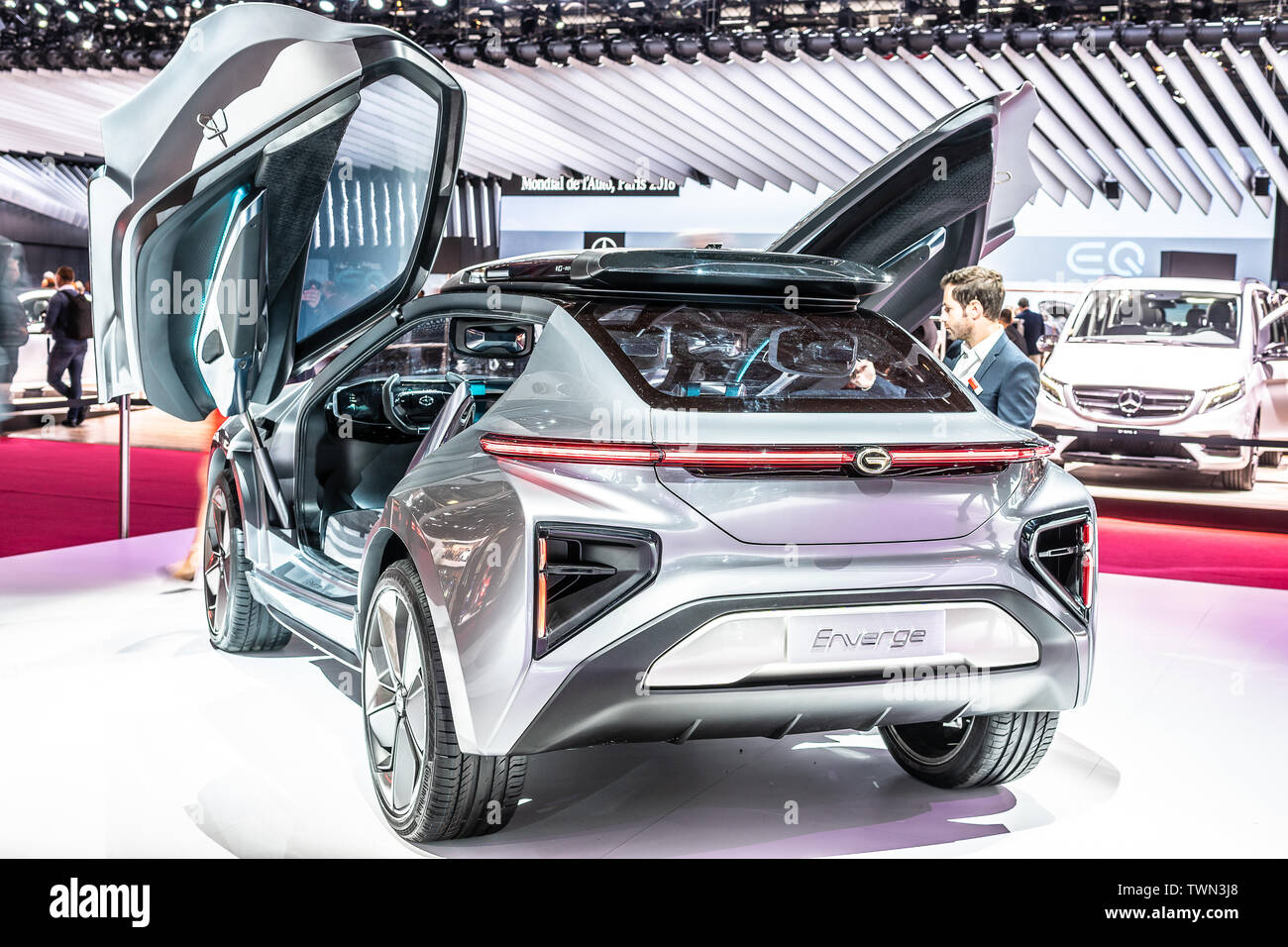 Paris, France, Oct 02, 2018 GAC Motor Enverge electric SUV concept car ...