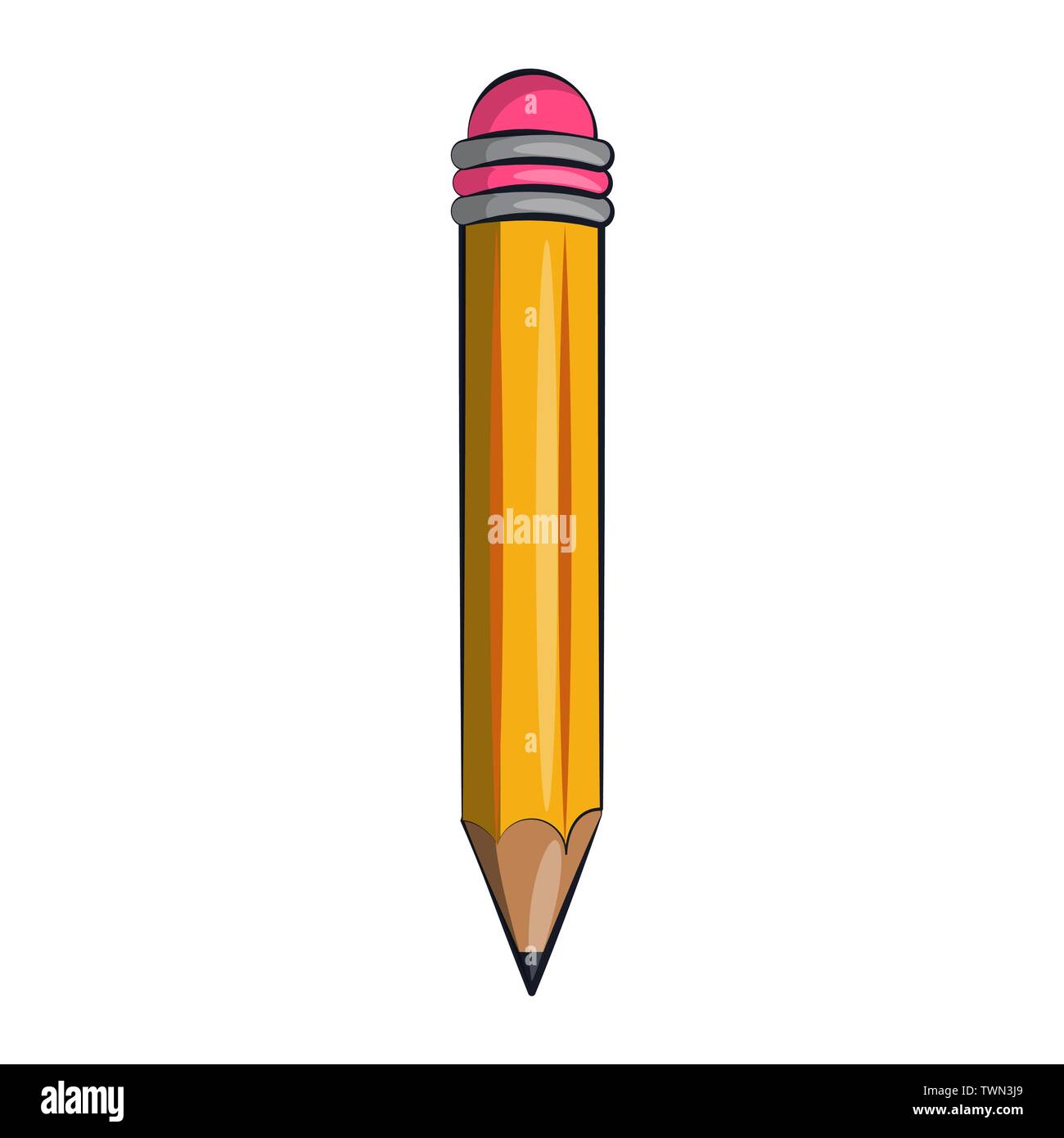 pencil with eraser education symbol isolated Stock Vector Image & Art ...
