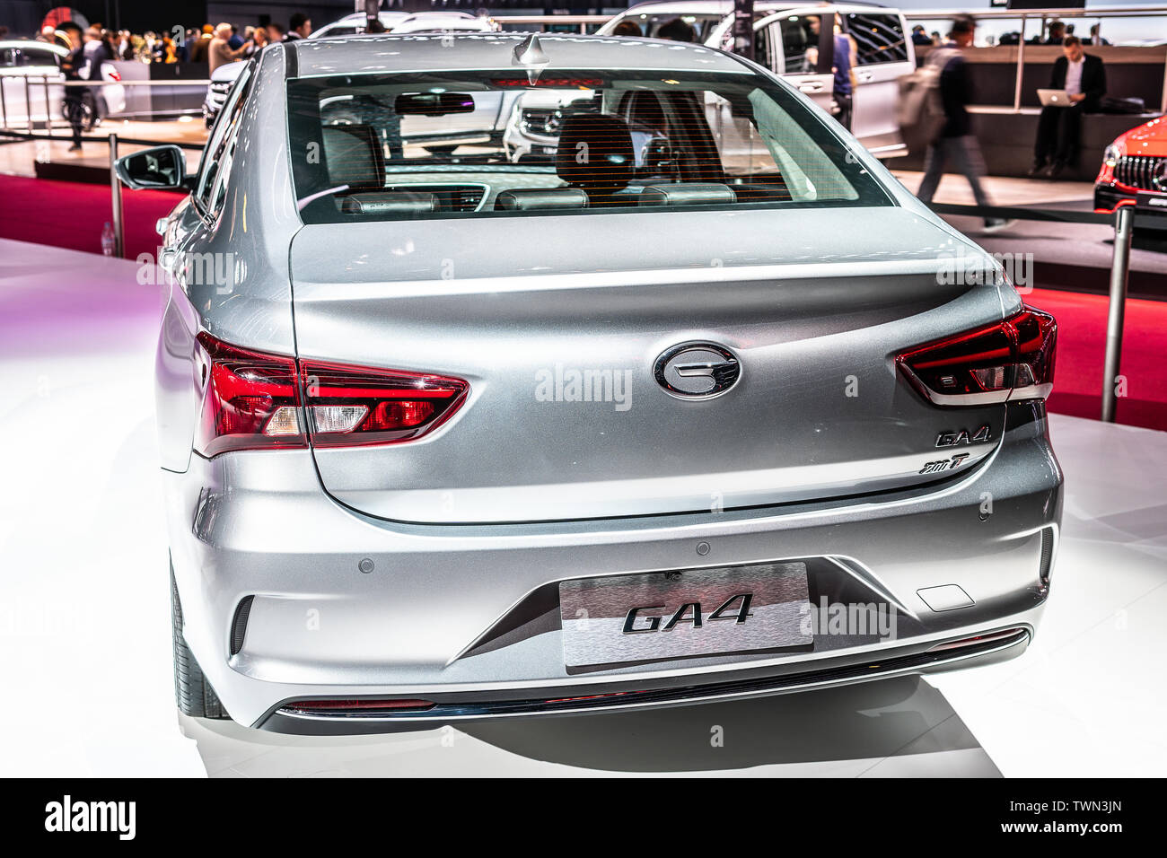 Paris, France, October 02, 2018: GAC Motor GA4 at Mondial Paris Motor ...