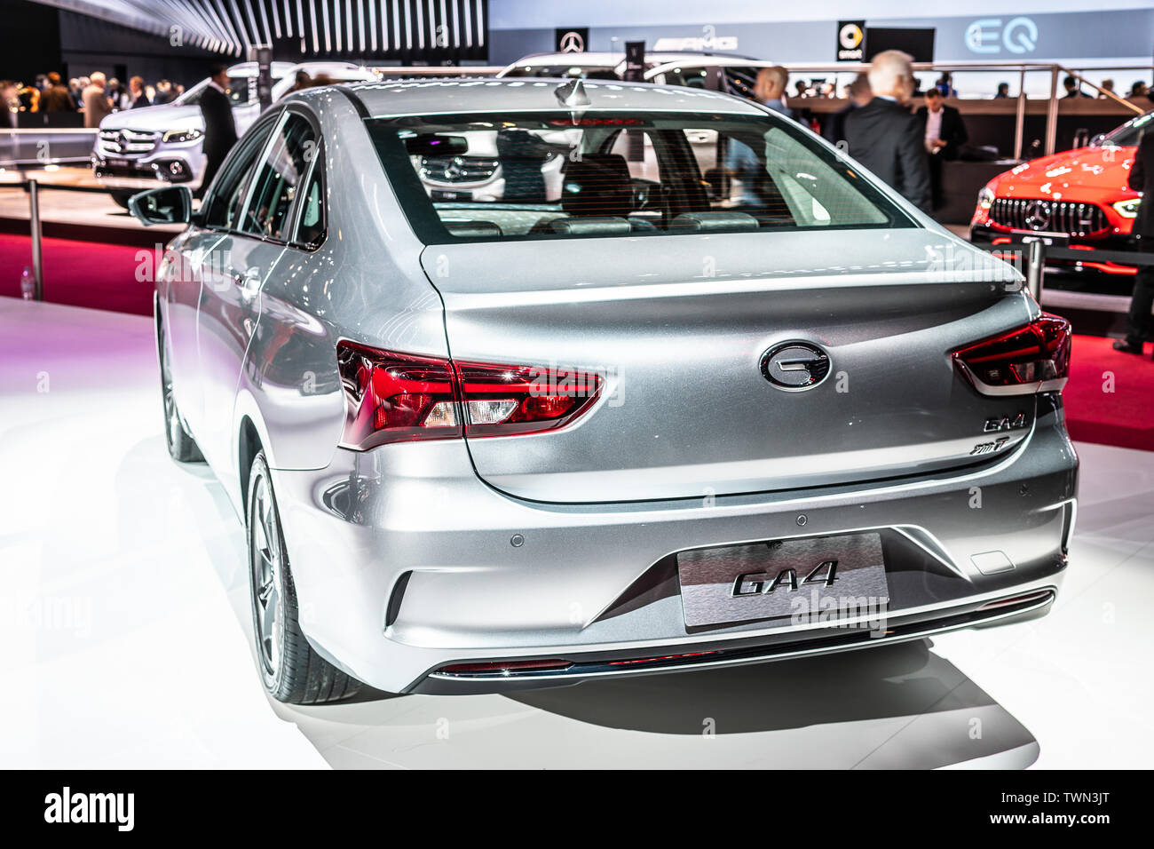 Paris, France, October 02, 2018: GAC Motor GA4 at Mondial Paris Motor ...