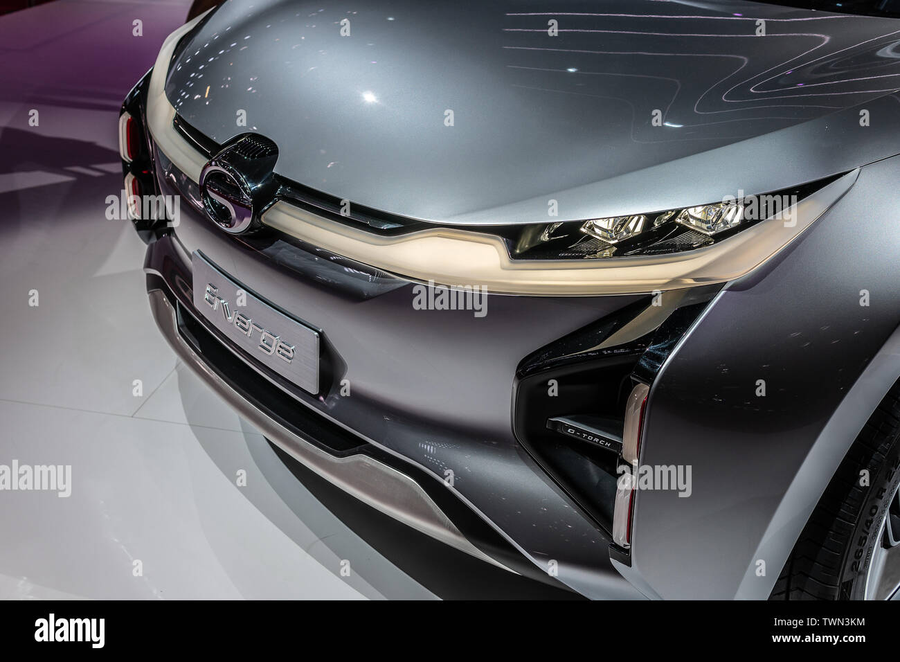 Paris, France, Oct 02, 2018 GAC Motor Enverge electric SUV concept car ...