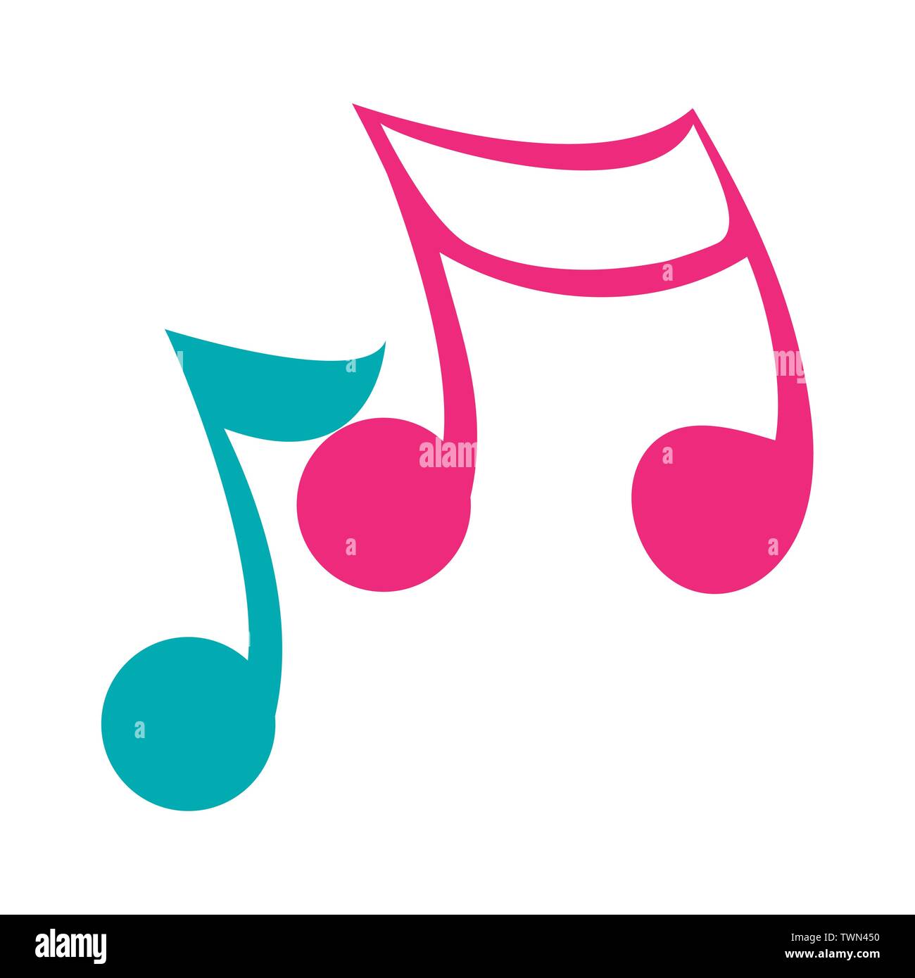 Pink Music Note Clipart