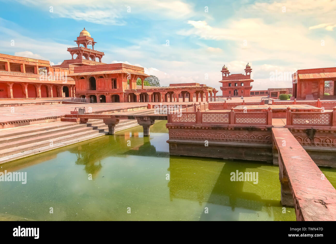 Fatehpur Sikri medieval fort city built in the year 1570 at Agra, India ...