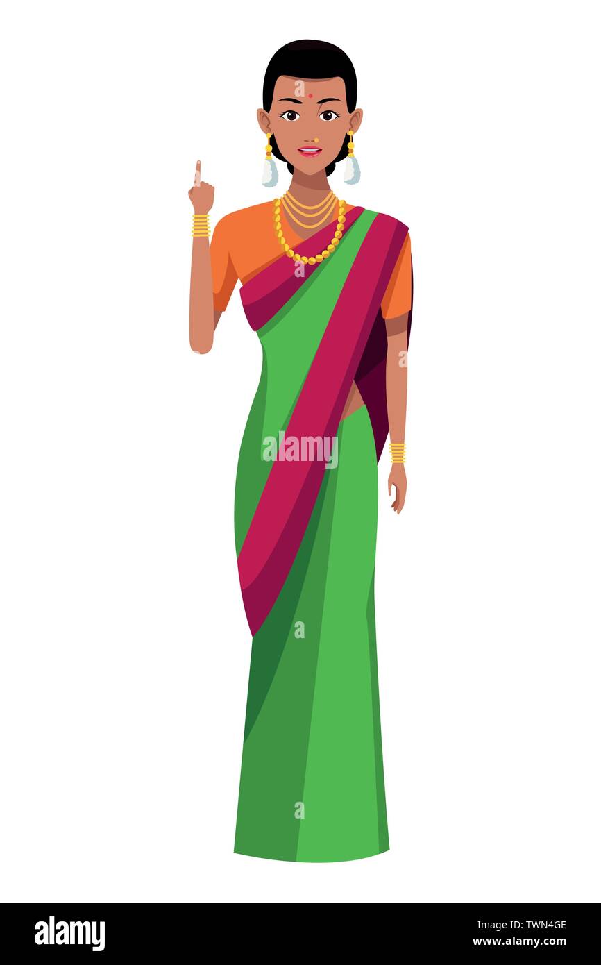 indian woman avatar cartoon character Stock Vector Image & Art - Alamy
