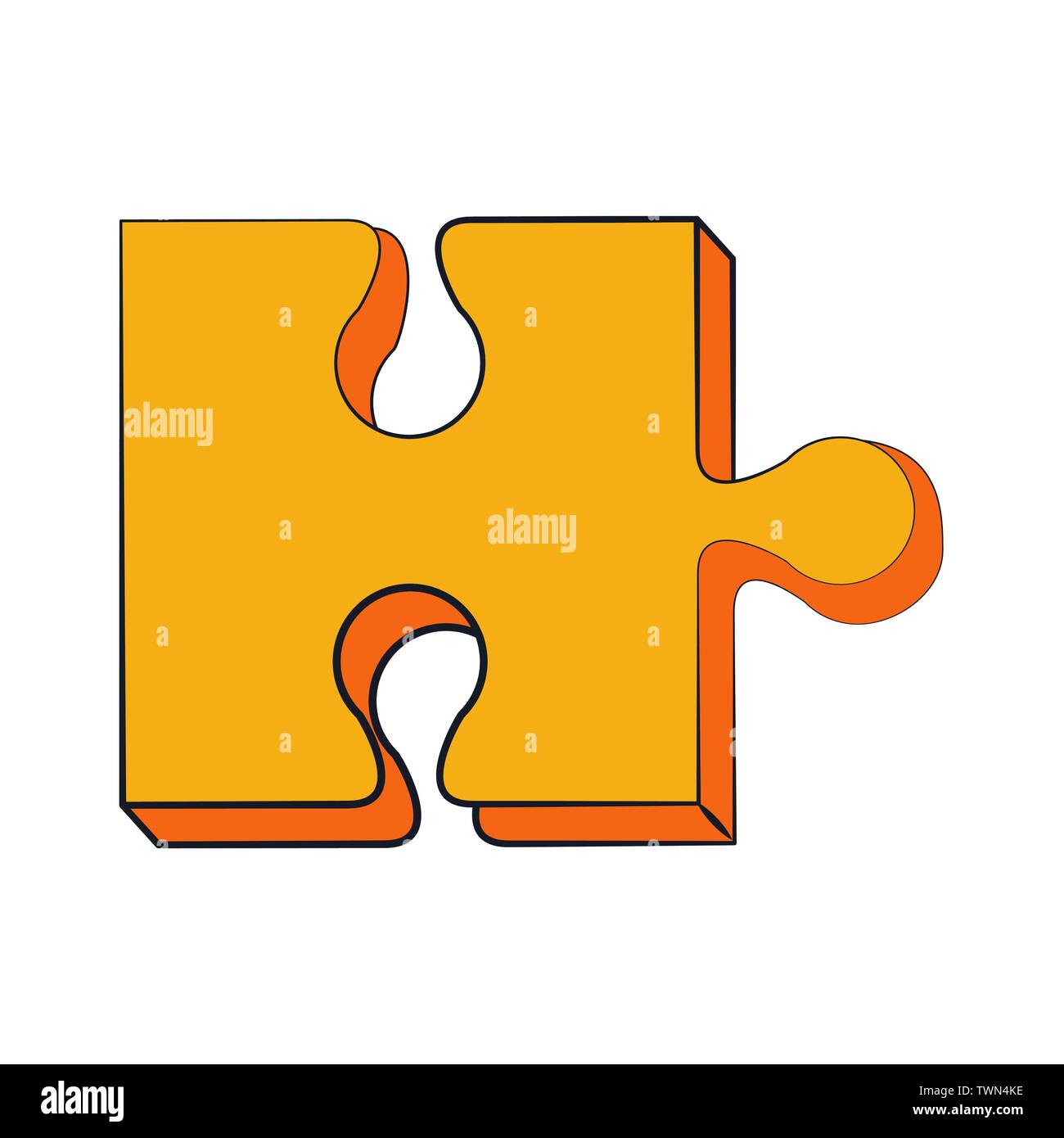 Puzzle piece symbol isolated cartoon Stock Vector Image & Art - Alamy