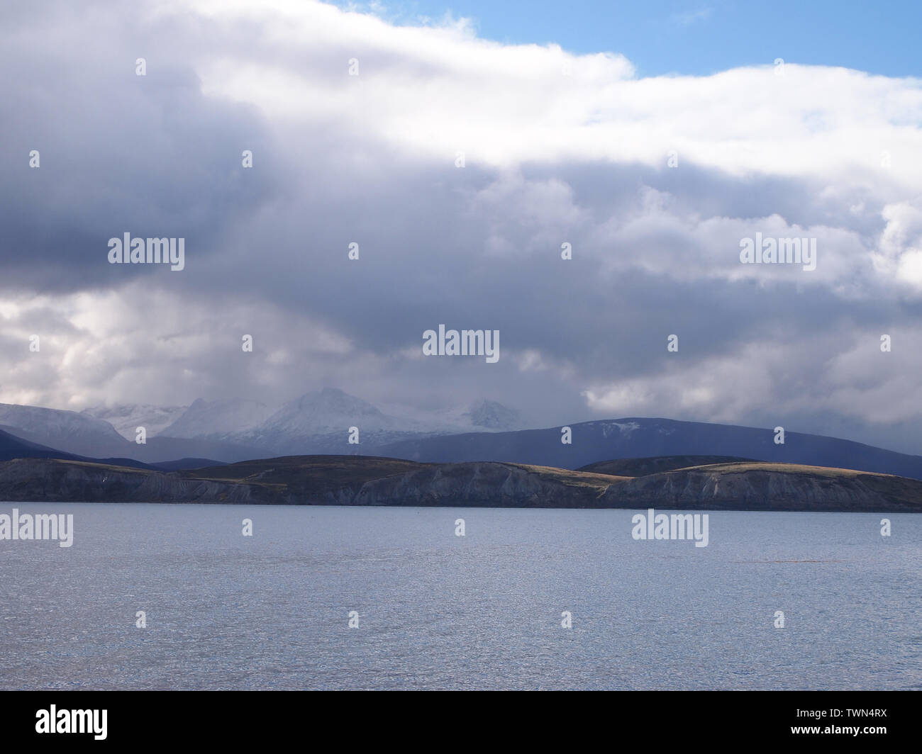The Beagle Channel in Tierra del Fuego region, Southern Chile. This ...
