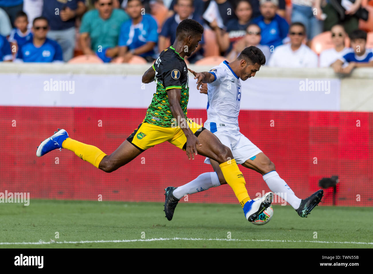 Houston, Texas, USA. 21st June, 2019. Jamaica defender Damion Lowe (17 ...