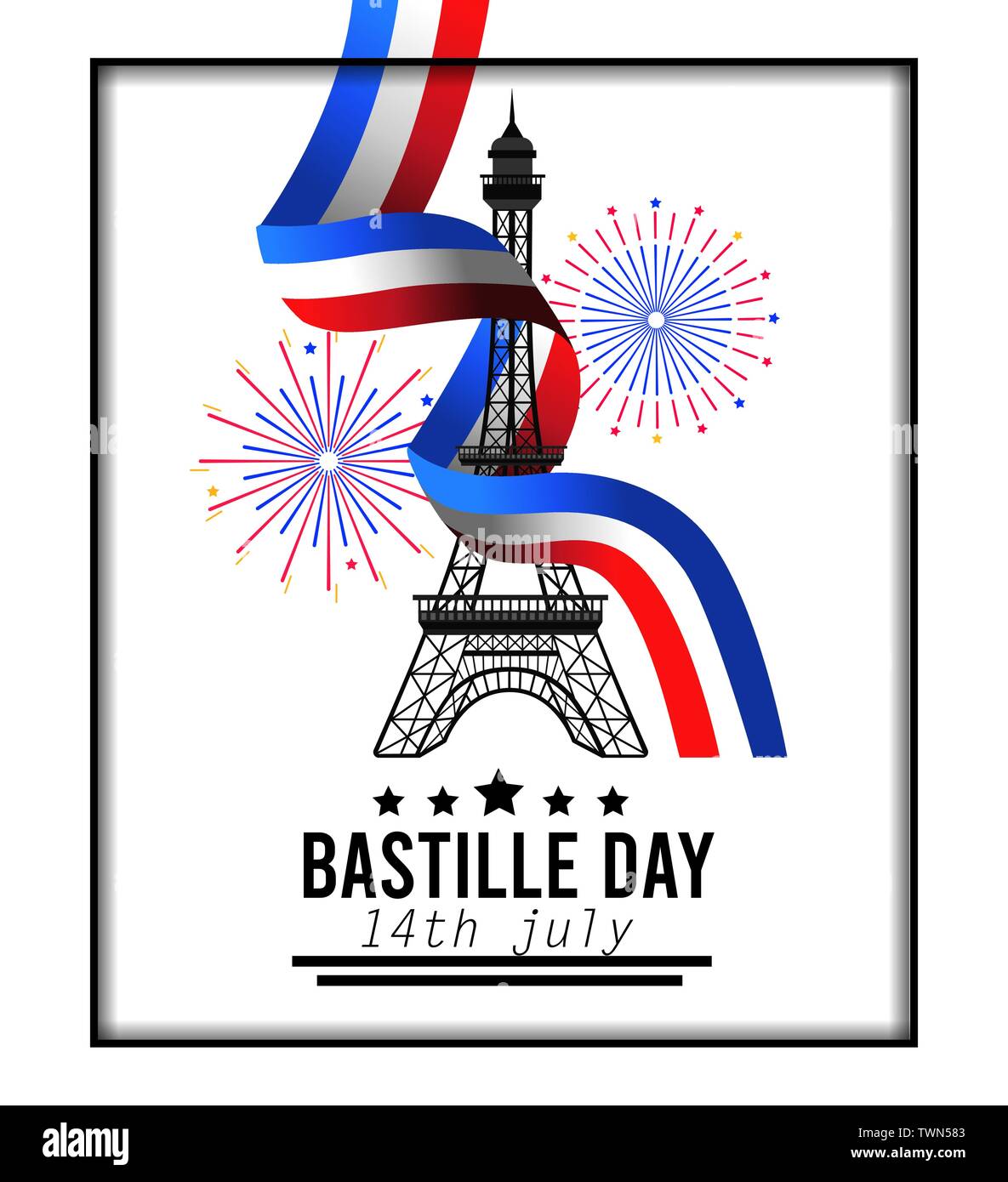 Eiffel tower with european flag stars hi-res stock photography and ...