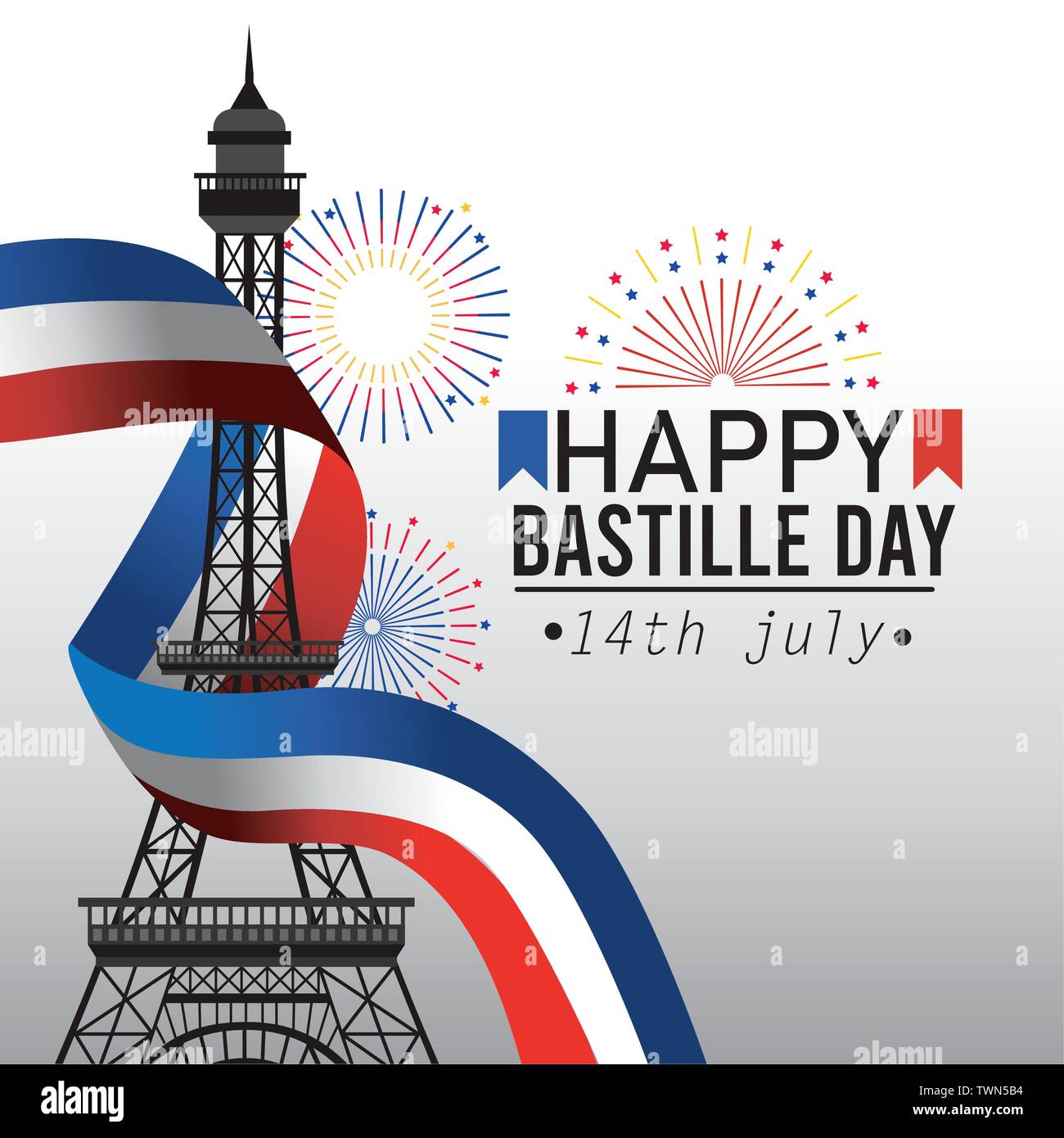 French celebrating french flag Stock Vector Images - Alamy