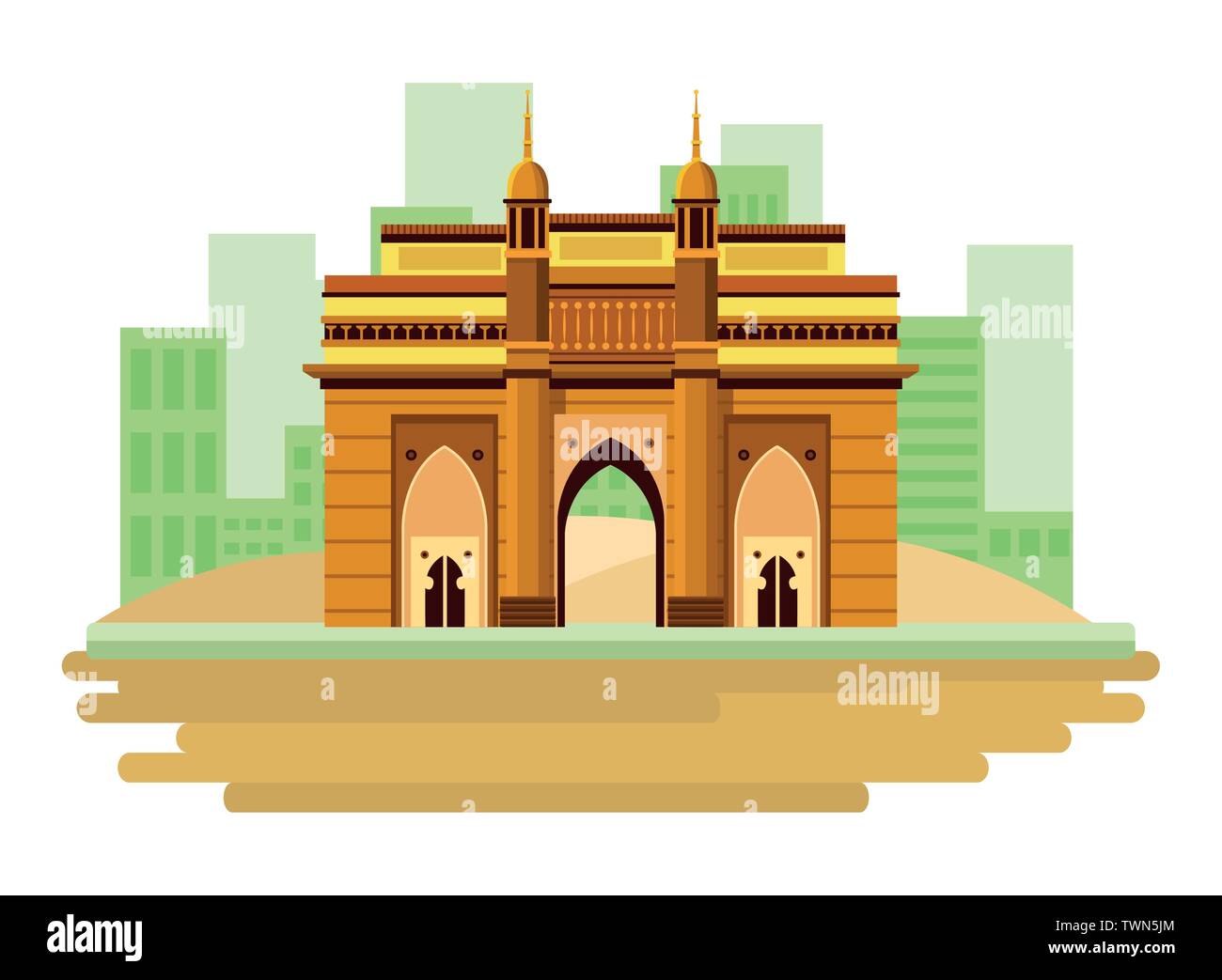 indian building monuments icon cartoon Stock Vector Image & Art - Alamy