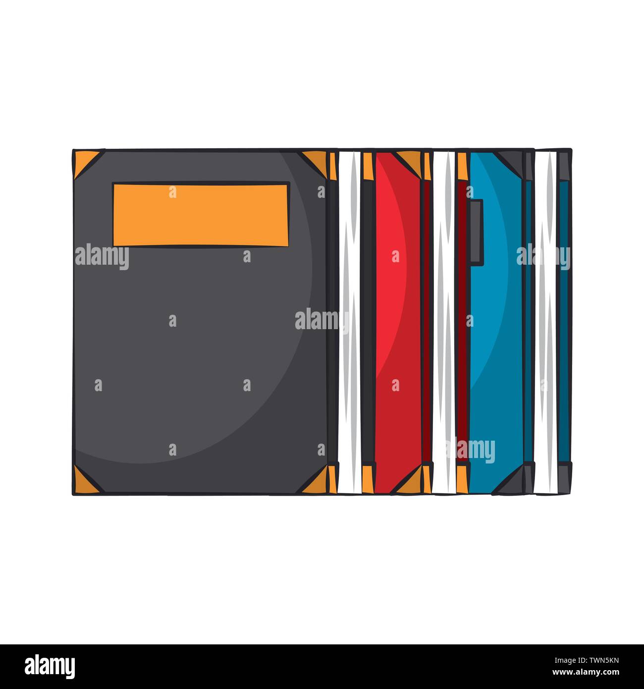 Set of books education isolated cartoon Stock Vector Image & Art - Alamy