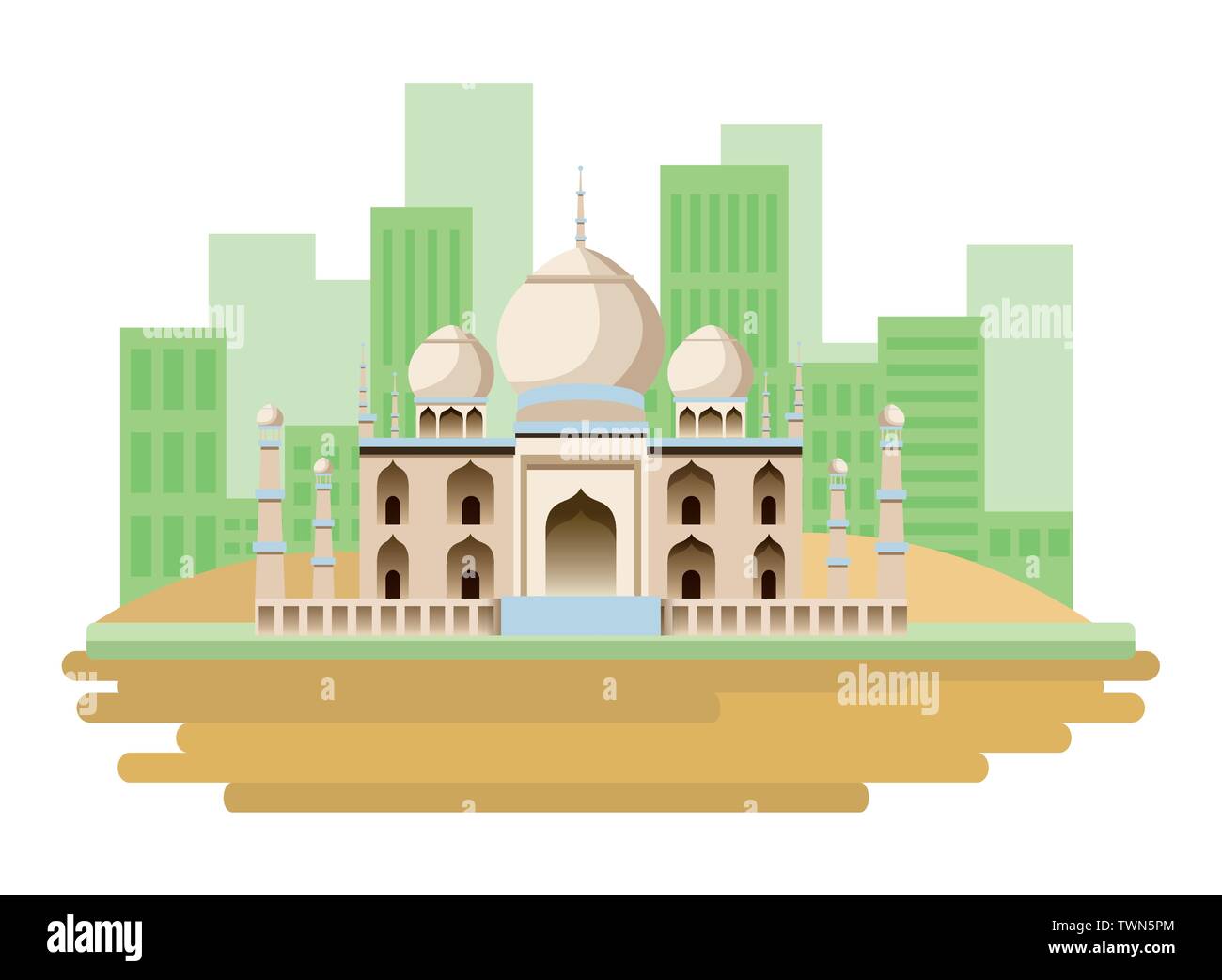 indian building monuments icon cartoon Stock Vector Image & Art - Alamy