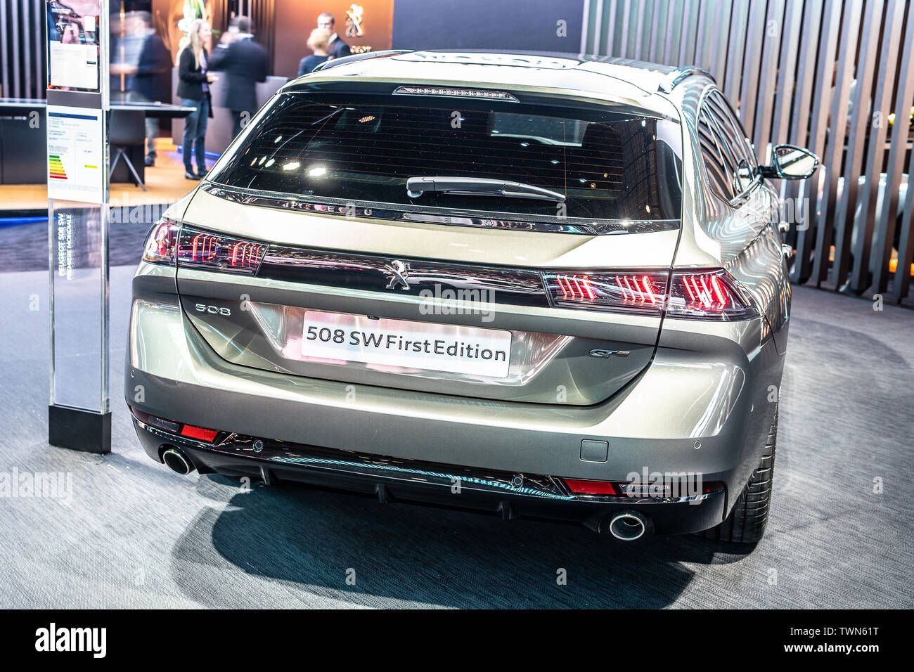 Paris, France, Oct 2018 all new Peugeot 508 SW GT First Edition Station ...