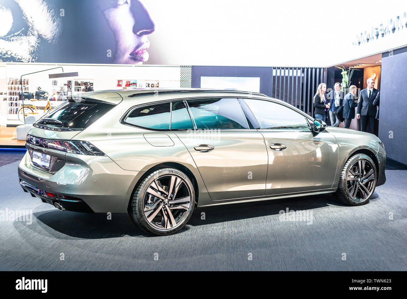 Paris, France, Oct 2018 all new Peugeot 508 SW GT First Edition Station ...