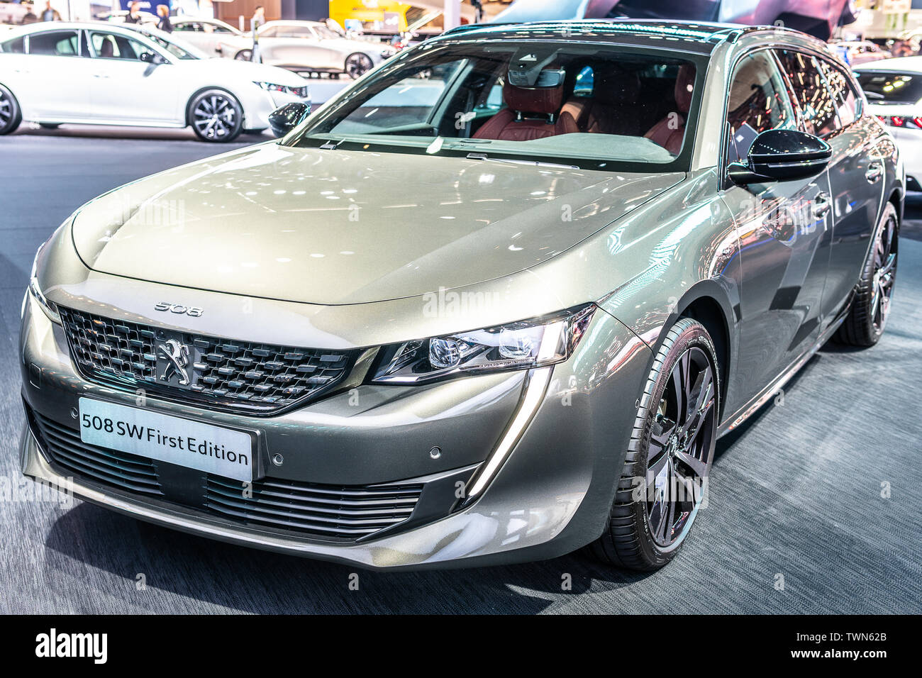 Paris, France, Oct 2018 all new Peugeot 508 SW GT First Edition Station ...