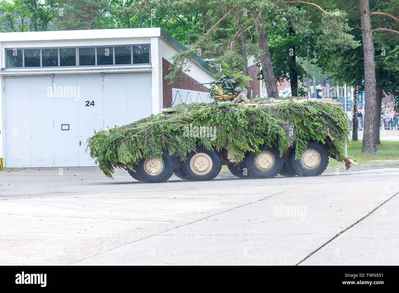 AUGUSTDORF / GERMANY - JUNE 15, 2019: German armoured fighting vehicle ...