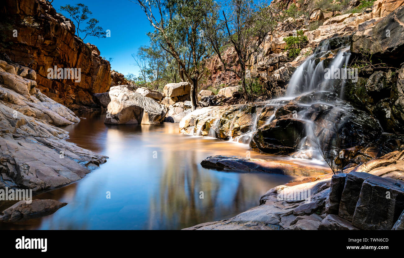 The hidden oasis in the outback Queensland Australia Stock Photo - Alamy