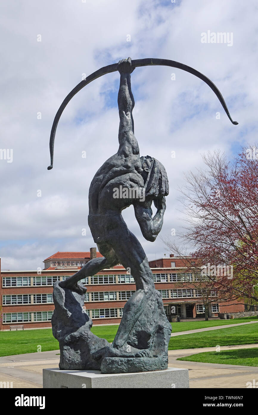 "Saltine Warrior", a bronze sculpture by Luise Kaish. It is located at ...