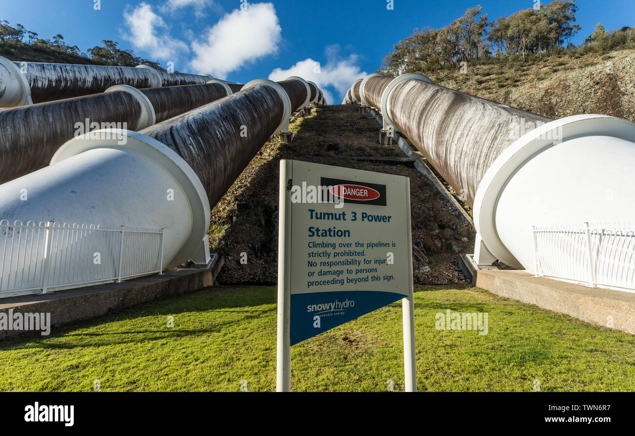 Tumut 3 Power station. A hydro-electric power station in the Snowy ...
