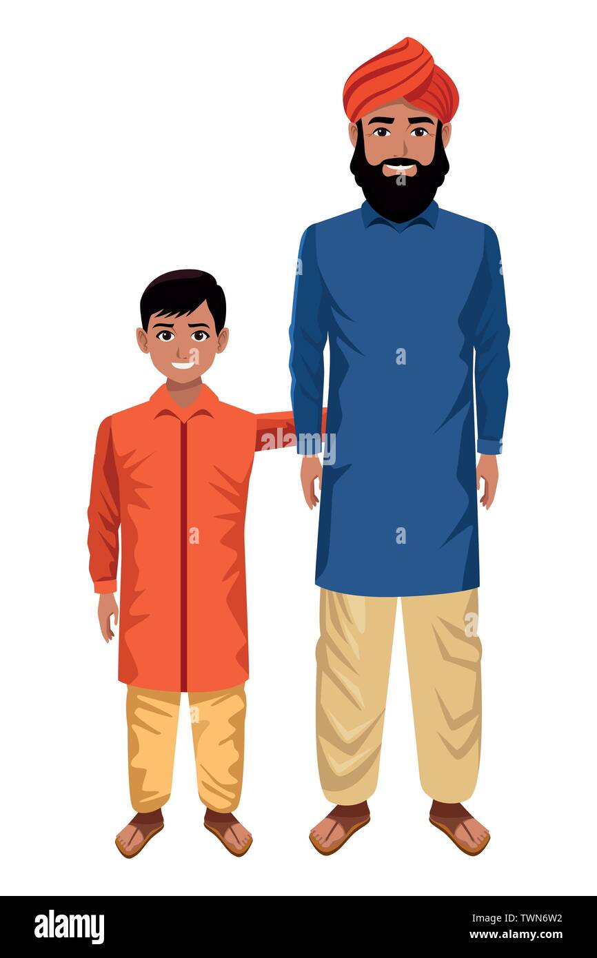 indian family avatar cartoon character Stock Vector Image & Art - Alamy