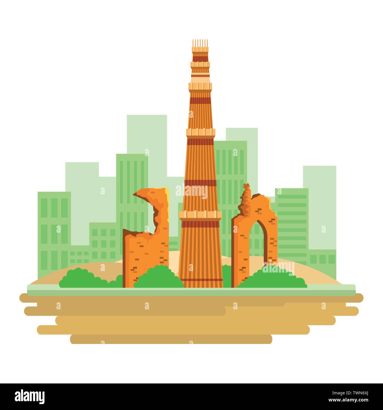 indian building monuments icon cartoon Stock Vector Image & Art - Alamy