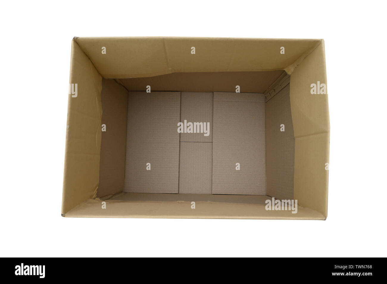 Open cardboard box Cardboard boxes isolated on white Stock Photo - Alamy