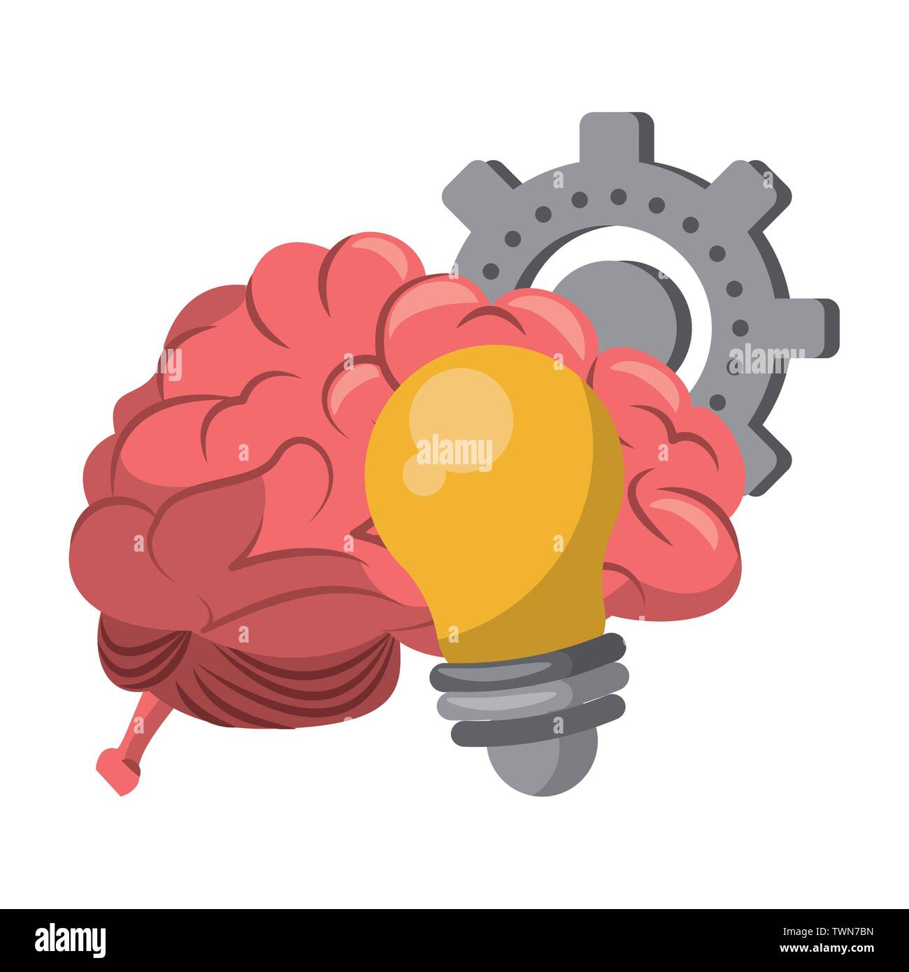 Human brain intelligence and creativity cartoons Stock Vector Image ...